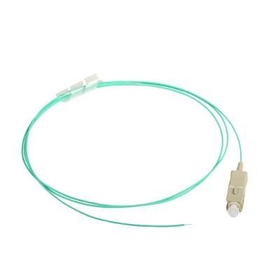 China SC OM4 Multimode Violet Cable Jumper Fiber Optic Pigtail 850 / 1300nm for sale