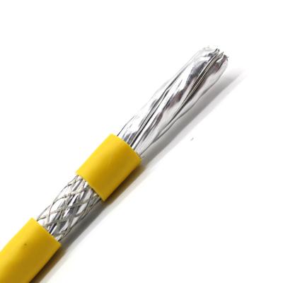 China 4pairs 23AWG Solid BC CAT7 SFTP Lan Cable Individual Foil Shield Al Braiding for sale