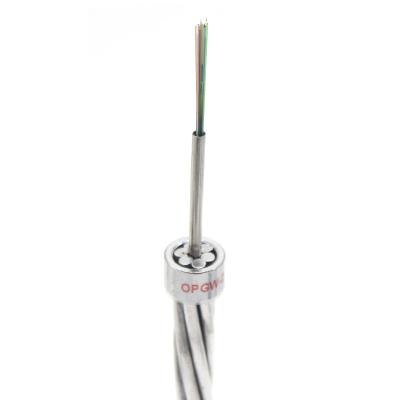 China Hybrid 24 36 48 72 96 Core Stranded Optical Ground Wire For 110KV 220kv Transmission for sale