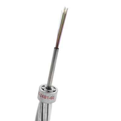 China Hybrid 24 36 48 72 96 Core Stranded Optical Ground Wire For 110KV 220kv Transmission for sale