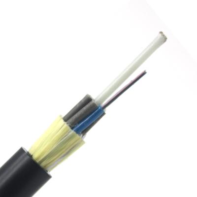 China 50-100m Mini Span 12-96 Core Fiber Optic Cable ADSS With Single Jacket for sale