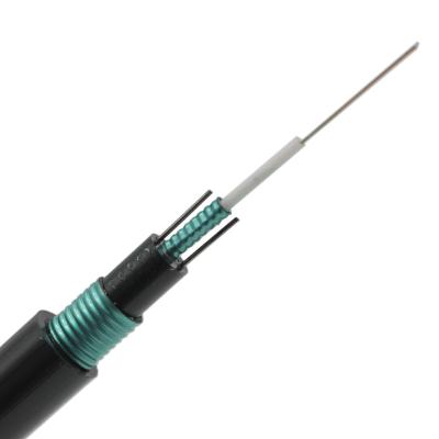 China PE Outer Jacket GYXTW53 8 Core Armored Fiber Optic Cable for Outdoor Connections for sale