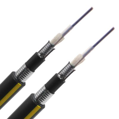 China GYXTW53 4/6/8/12/24 Core Fiber Cable Waterproof Fiber Optical Cable Singlemode 9/125 for sale