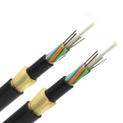 China 12 24 48 96 144 Core ADSS Fiber Optical Cable For 80m 100m 200m 300m 400m 500m Span for sale