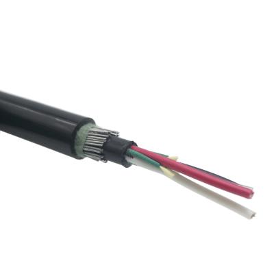 China 24 Fibers Hybrid Optic-electric Stranded Loose Tube Composite Cable GDTS For Duct And Aerial Installation for sale