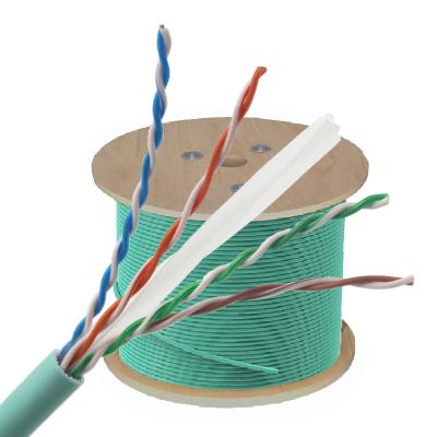 China Cat6A UTP SFTP Ethernet Cable for Network System with 100% Solid Bare Copper Conductor and Color-coded PE Insulation Materials for sale
