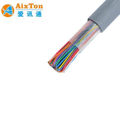 China Outdoor Cat3 Bare Copper 25 Pairs Telephone Cable 10 20 30 50 100 300 500 600 1000 Pair Cable With Steel Wire for sale