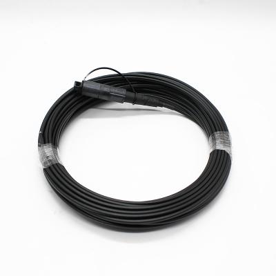 China Black Waterproof Fiber Optic Patch Cord for Customized Corning Optitap Connector Compatibility for sale