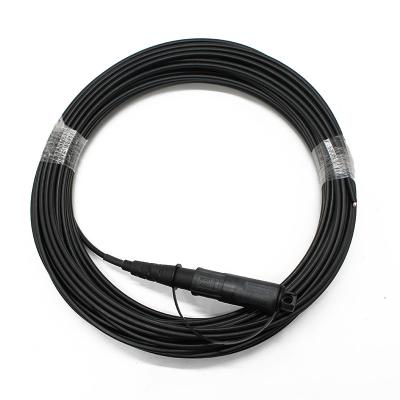 China Waterproof Fiber Optic Patch Cord Cable Color Black FTTH Armoured SC/APC 5.0 for Drop Cable for sale