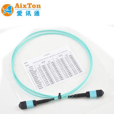 China 12 Vezel 2M MTP Multimode Patch Glasvezelkabel Golflengte 850/1300nm Standaard Connectoren IL≤0.2dB 40/100Gb for sale