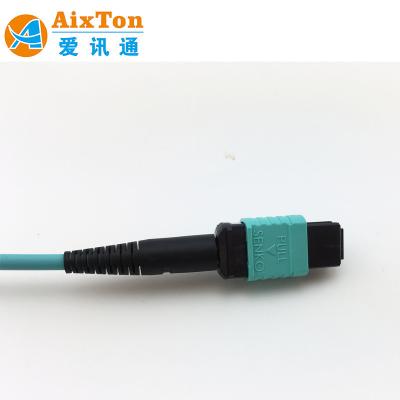 China Cabo Patch Cord Óptico de Fibra Monomodo MTP/MPO 8 12 16 24 Núcleos OM4 Vietnam para Ethernet 10G Distância de 300m a 850nm for sale