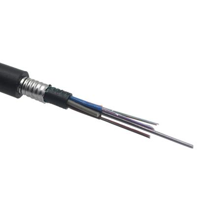 China Double sheath armored anti rodent 12 24 48 core GYTA53 fiber optic cable for sale