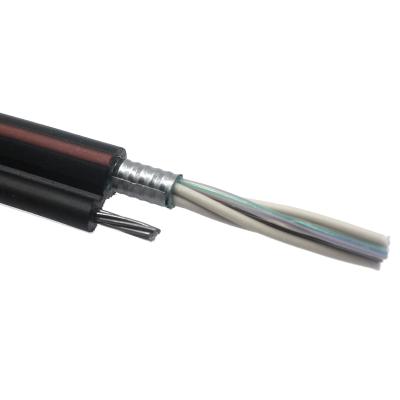 China Aerial Steel Messenger GYTC8S Figure 8 Self Supporting Fiber Optic Cable 12-144 CORE Length 1-5km per wooden drum for sale