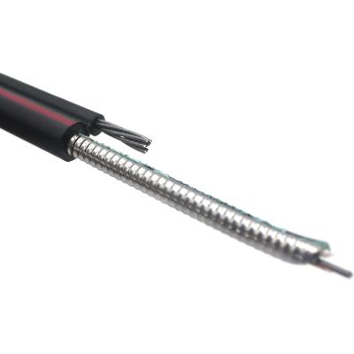 China Outdoor Single Mode 4/6/8/12/24/48 Core Fibre Optic Cable GYTC8S GYTC8A GYFTC8S Aerial FO Cable for Communication for sale