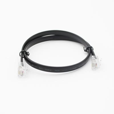 China 6 Core 28AWG 30AWG Flat Cables RJ12 Modular Telephone Extension Phone Line Cables for sale