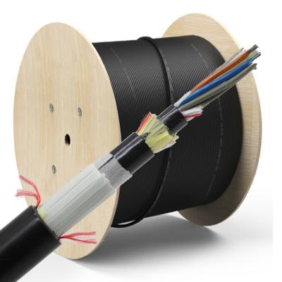 China three jacket ADSS Fiber Optic Cable 48 Core Single Mode OS2 All Dielectric Self-Supporting Anti-Bird Pecker for sale