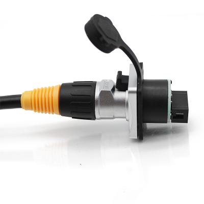 China EtherCON Compatible RJ45 Cable CAT6 10Gbps Shielded Industrial Ethernet Cable Oxygen-Free Copper for Audio Video DMX for sale