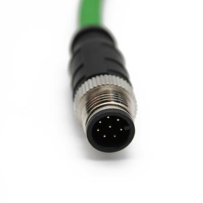 China IP67 Rated M12 Connector Cable for Industrial IP68 Waterproof Ethernet Plug for sale