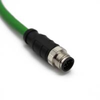 China M12 D-Code 4 Pin to RJ45 Connector Ethercat Cable High Flex CAT6 Shielded Waterproof Network Cable for sale
