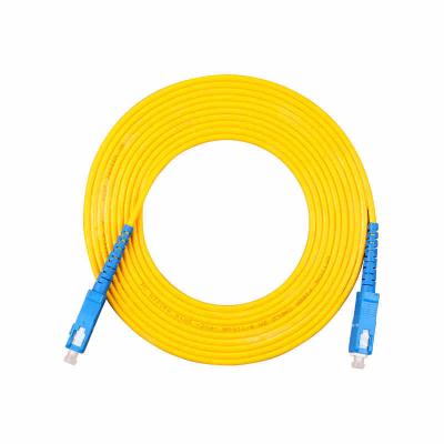 China Single Mode SM G652D Fiber Optic Patch Cord Upc Optical Fiber Jumper for sale