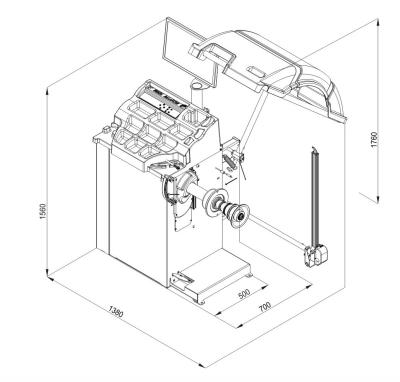 Cina Il compensatore di ruota LCD a 19 pollici dell'automobile di 140RPM HD/stanca l'attrezzatura d'equilibratura in vendita