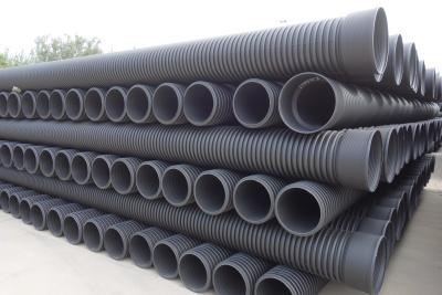 China Customized Thickness HDPE Double Wall Corrugated Pipe With High Tensile Strength for sale