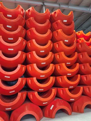 China Hot Galvanised Cylinder Shape Corrosion Resistant HDPE Pipe Floater for Marine Applications for sale