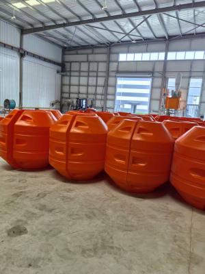 China HDPE Pipe Floater with Temperature Range -40℃~+80℃ Orange/Yellow Color for Buoyancy Support in Marine Applications for sale