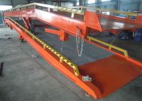 China Mobile Container Dock Ramp With Hydraulic Retractable Support Leg for sale