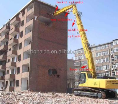 China CE-approved 22m Demolition Boom with 6 Months Warranty and 45 Degree Tapered Seams for Excavator Long Arm for sale