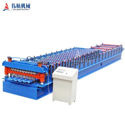 China New style High Quality Roofing Sheet Roll Forming Machine With Double Layer Corrugated for sale