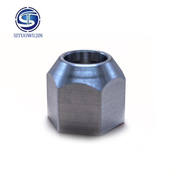 Quality CNC precision stainless steel machining parts external hexagonal nuts numerical control for sale