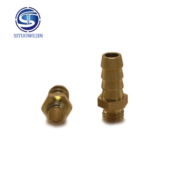 Quality Hexagonal Through Hole CNC Hardware Parts Pagoda Copper Connector For 3C for sale