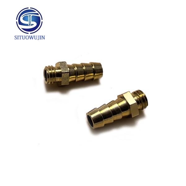 Quality Hexagonal Through Hole CNC Hardware Parts Pagoda Copper Connector For 3C for sale
