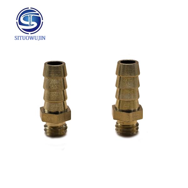 Quality Hexagonal Through Hole CNC Hardware Parts Pagoda Copper Connector For 3C for sale