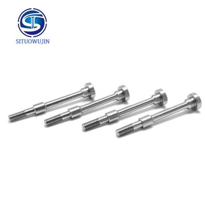 China M4 Screws Flat Head Multi Step Pin Shaft CNC Machining Small Parts for sale