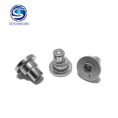 China SS630 SS410 Internal Hexagonal Rivnuts Flat Rivet Head Furniture Hardware for sale