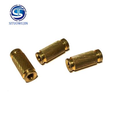 China Copper Flower Shaped Nuts Connecting Injection Molding Parts Embedded Anti Rust for sale