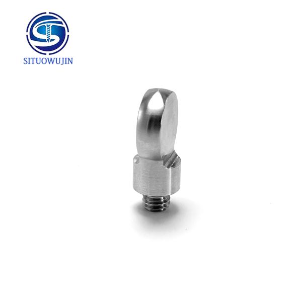 Quality 26.5MM M6 Screws Round Flat Head Screw SS430 CNC Precision Hardware Components for sale
