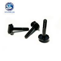 China Round Head Positioning Black Semi Threaded M4 Machine Screws for sale