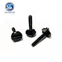 Quality Round Head Positioning Black Semi Threaded M4 Machine Screws for sale