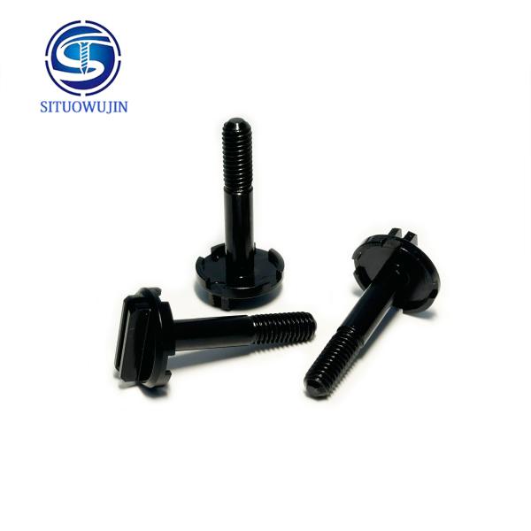 Quality Black Embedded Pins Adjusting Tool Screws Semi Threaded M4 Machined Hardware for sale