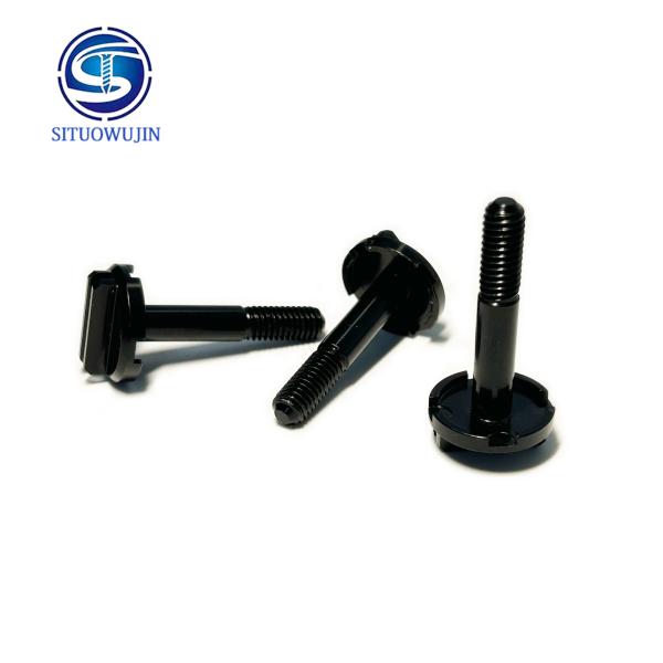 Quality Black Embedded Pins Adjusting Tool Screws Semi Threaded M4 Machined Hardware for sale