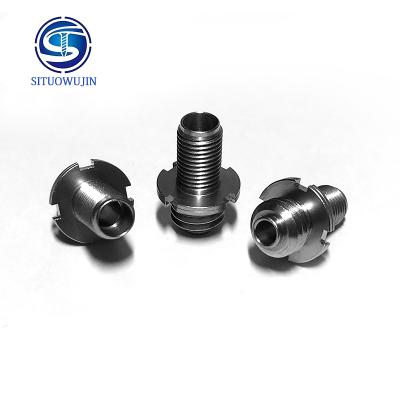 China Stainless Steel CNC Hardware Joint Through Hole Precision Hexagonal Valve Connection Component for sale
