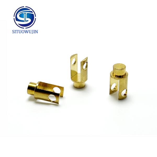 Quality Precision Copper Machined Part Slotted Double Ear Connection Intelligent Hardware for sale