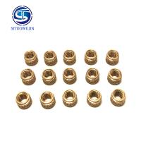 China Custom Engraved Patterns CNC Nuts M2.5 M3 Round Brass Nuts For Through for sale