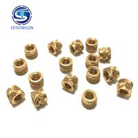China Custom Engraved Patterns CNC Nuts M2.5 M3 Round Brass Nuts For Through for sale