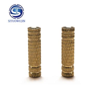 China Corrosion Resistant Brass Through Bore Insert Nut, Injection Molding Embedded Nut for sale
