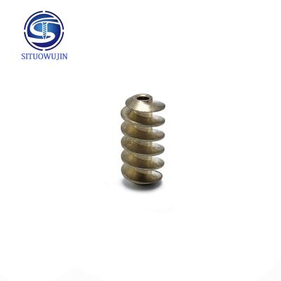 China Custom Non-Standard Threaded Copper Screws with High-Purity T2 Copper and Precision Thread Machining for Transmission Fastener Parts for sale