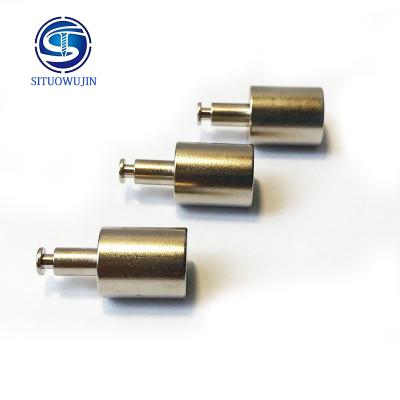 China Custom Precision Machining Toy Shaft with Retaining Ring Groove and Plastic Insert for Pre-installed Circlip Shaft Assembly for sale